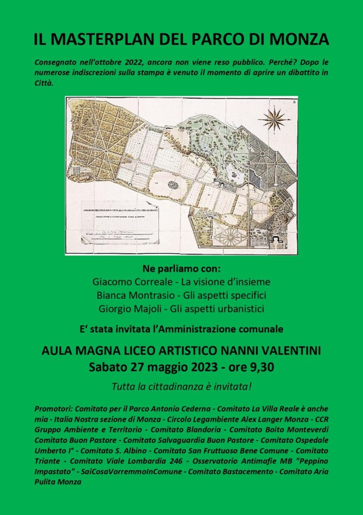 Il Masterplan della Villa e del Parco di Monza: comunicato stampa